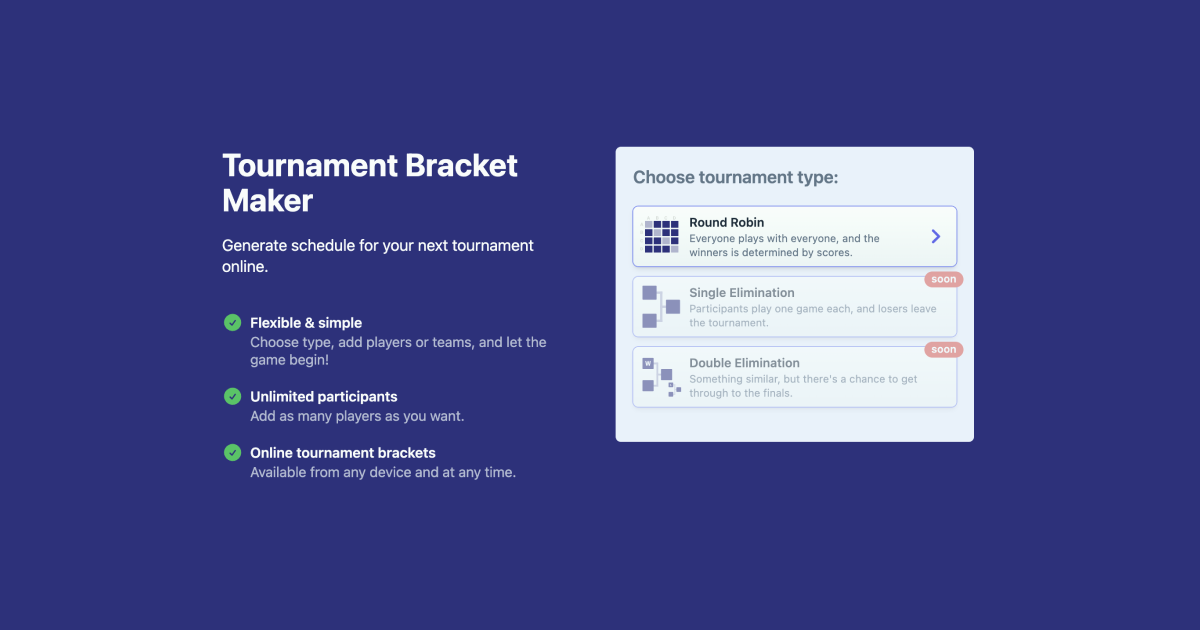 Tournament Brackets Generator